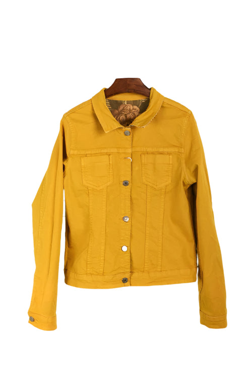 Onado Reversible Denim Jacket Houndstooth Mustard – Genevieves Kaikoura